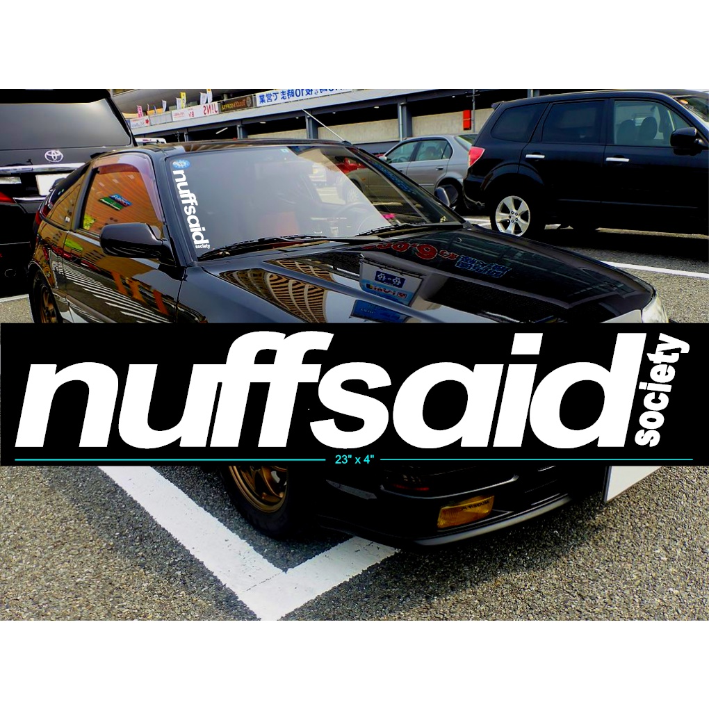 Nuffsaid Waterproof Car Sticker Windshield Decal 23inches | Shopee ...