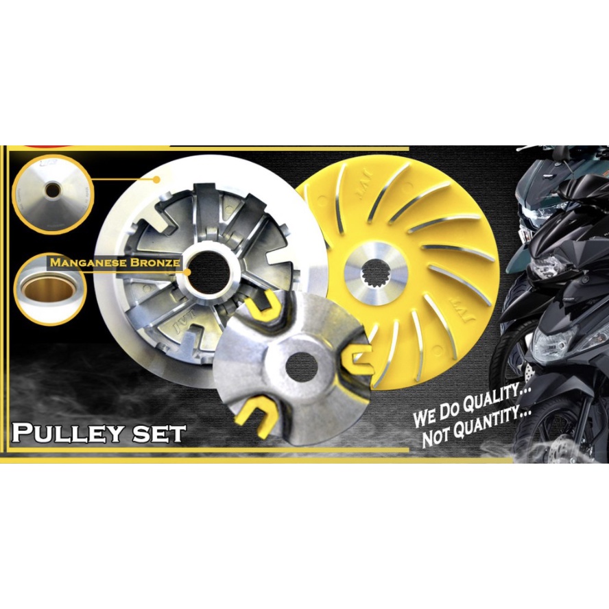 JVT Pulley Set With Free Backplate (Mio Sporty, Mio i125, Click125 ...