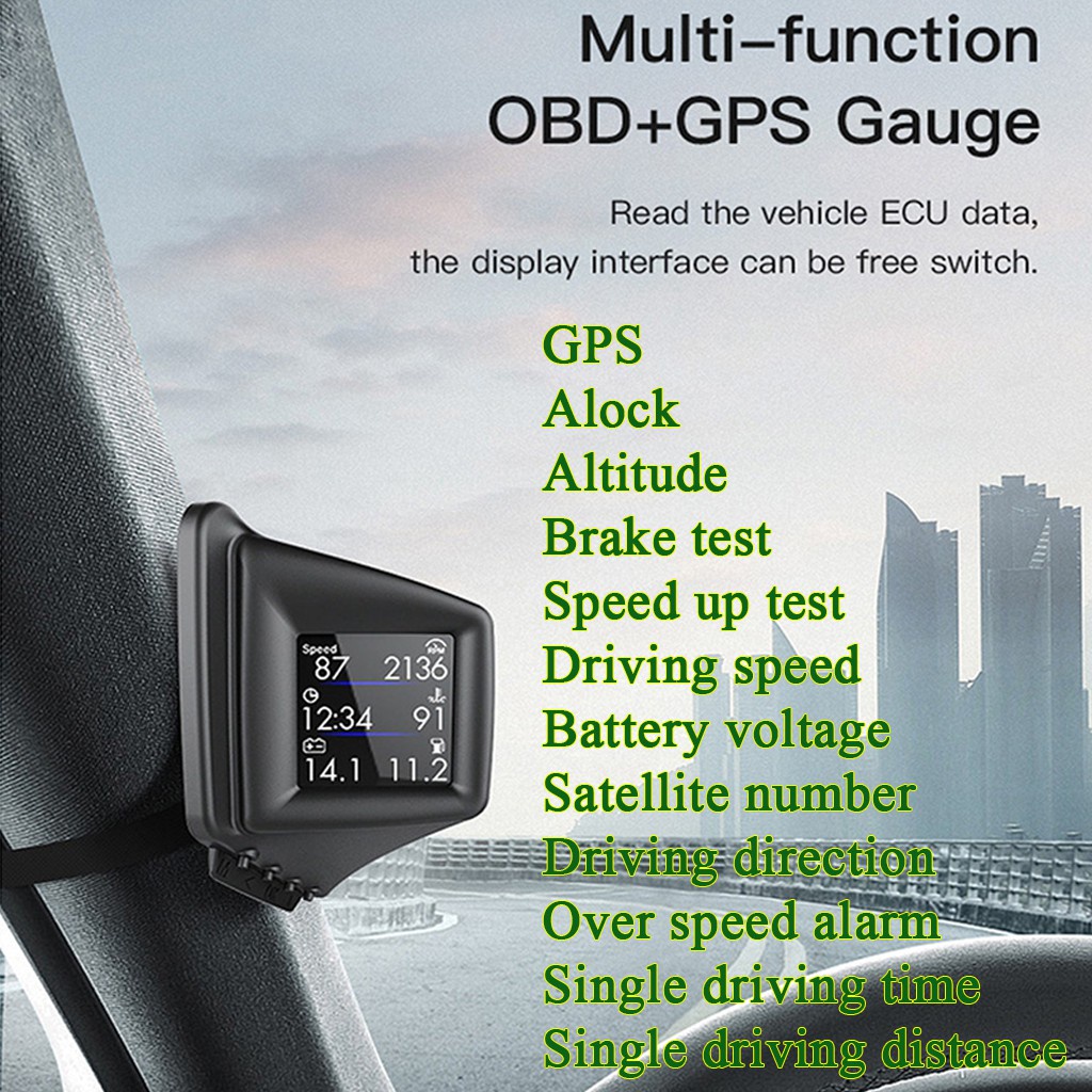 OBD METER OBD2+GPS Car Vehicle HUD Car Head Up Display Digital ...