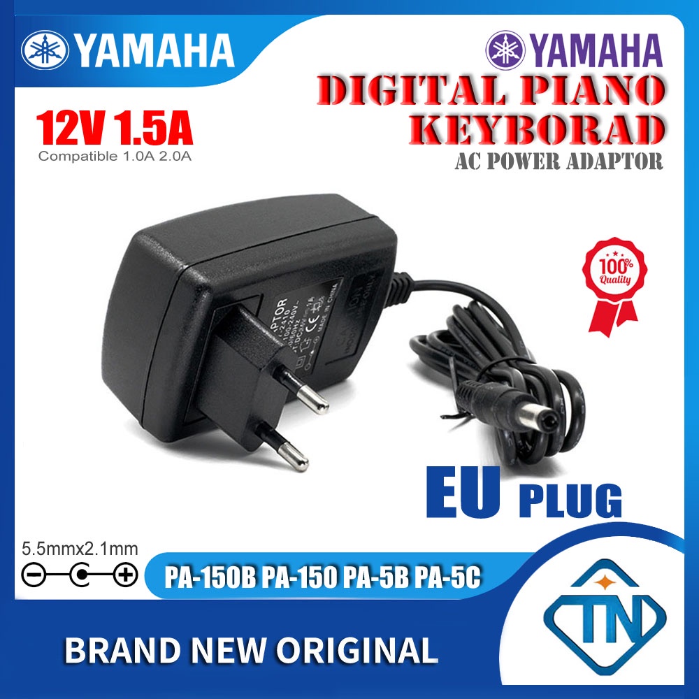 12V 1.5A AC DC Adapter PA-150 PA-5B for YAMAHA YDP-S34 YDP-S35 YDP-S52 ...