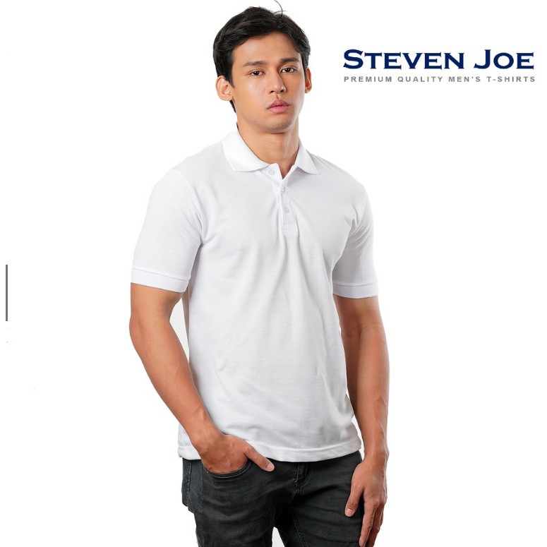 1piece HIGH QUALITY STEVEN JOE POLO SHIRT ADULT MEN'S WHITE HONEYCOMB ...