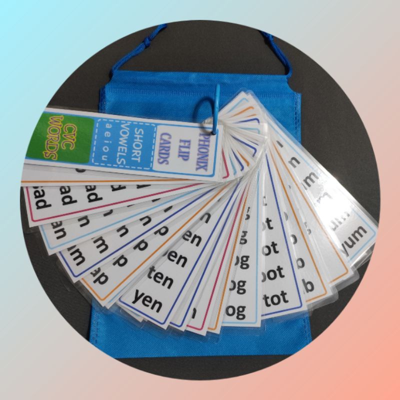 CVC WORDS FLIP CARDS FULLY LAMINATED | Shopee Philippines
