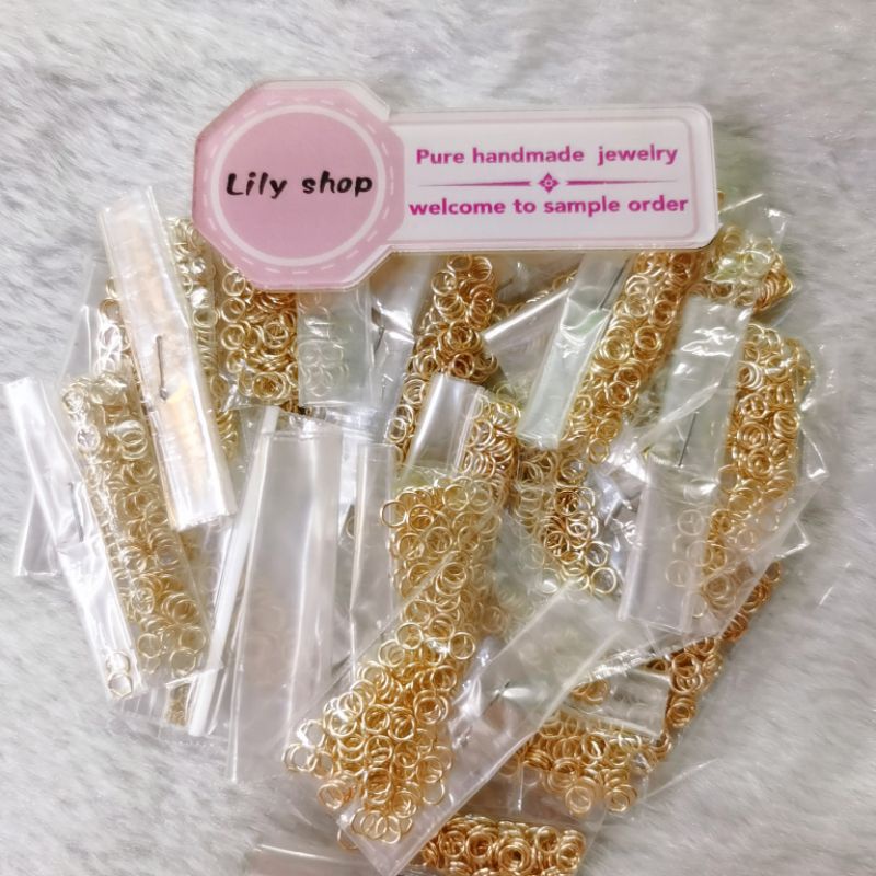 US 10K Gold open loop closed loop DIY jewelry accessories（5mm） | Shopee ...