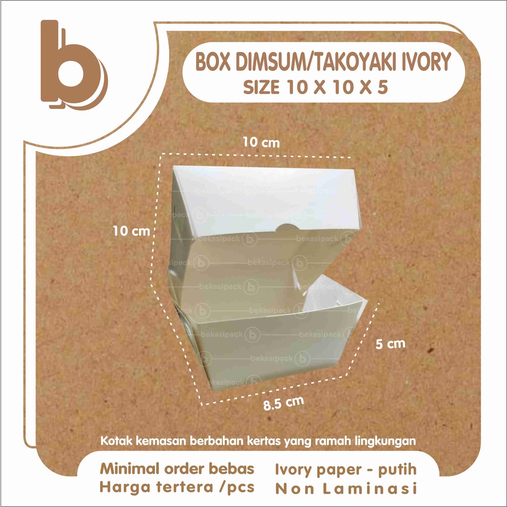 Ivory Natural Takoyaki Dimsum Box 10x10x5 I BDTIN00312 | Shopee Philippines