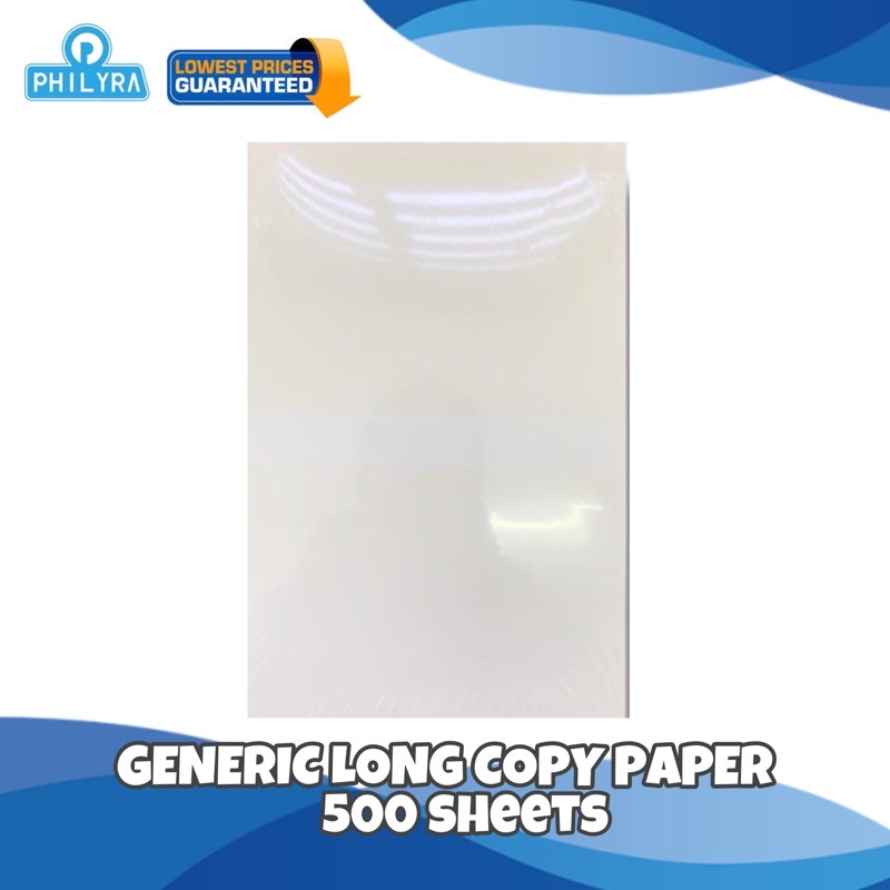 PHILYRA COD GENERIC LONG COPY PAPER 500 SHEETS | Shopee Philippines