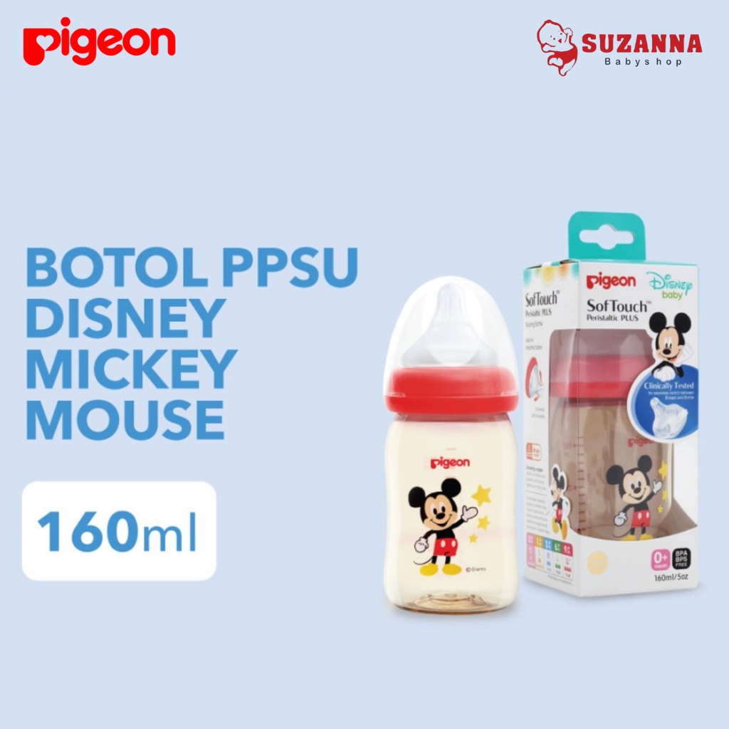 Pigeon Disney PPSU Mickey Milk Bottle 160 Ml | Shopee Philippines