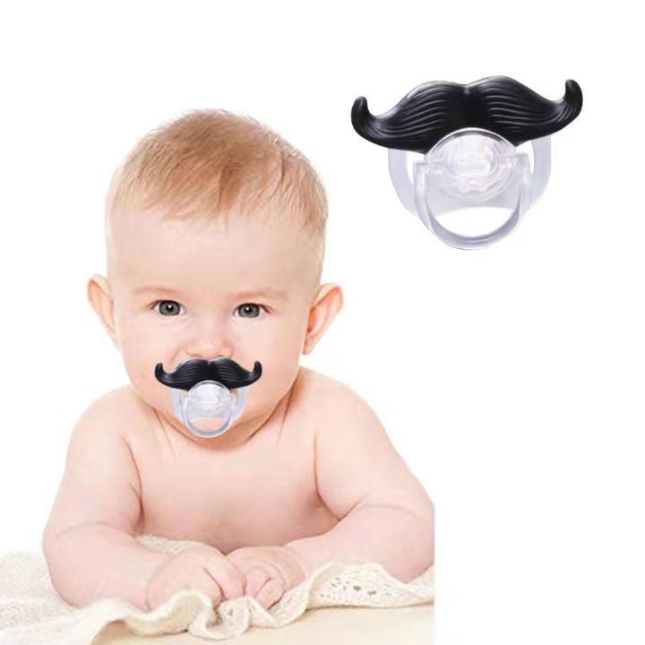 Baby Mustache Design Pacifier Silicone Pacifier (21-38248) | Shopee ...