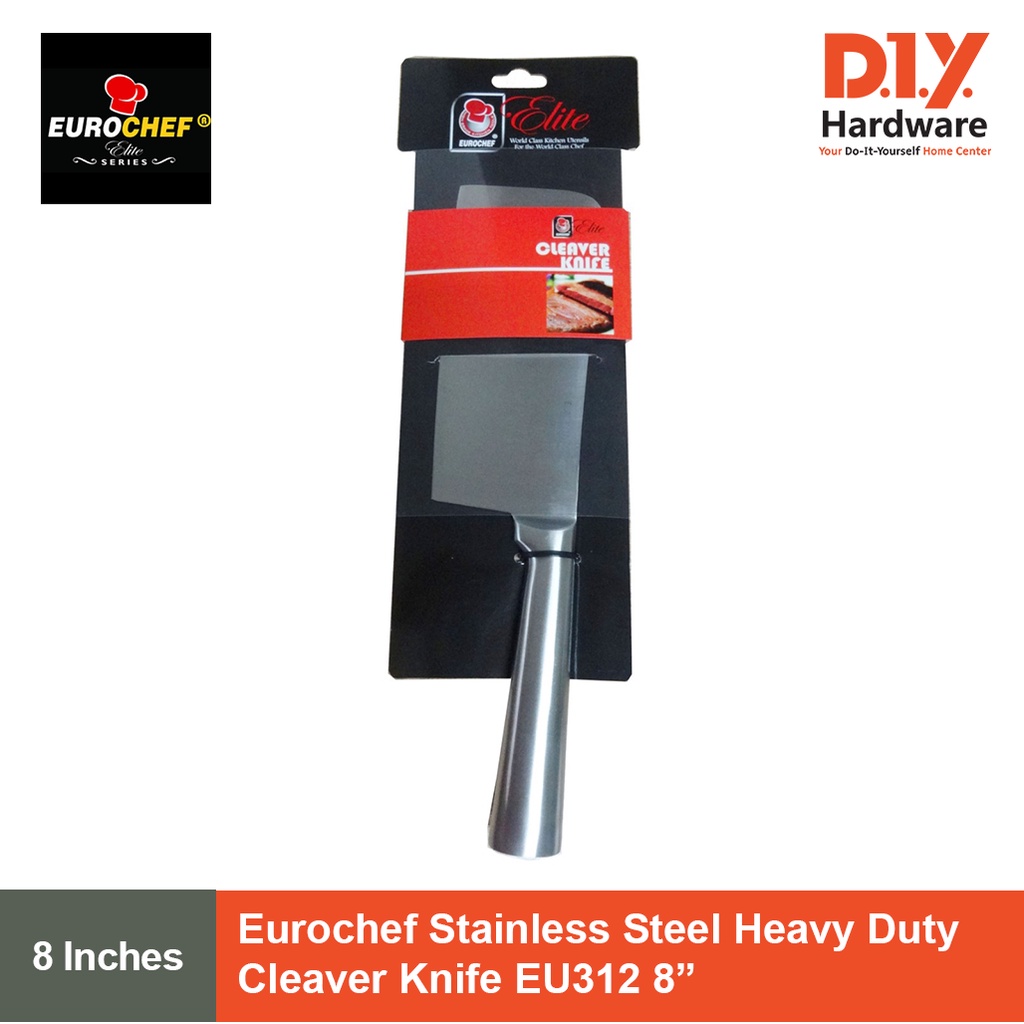 Eurochef Stainless Steel Heavy Duty Cleaver Kitchen Knife EU312 8 ...