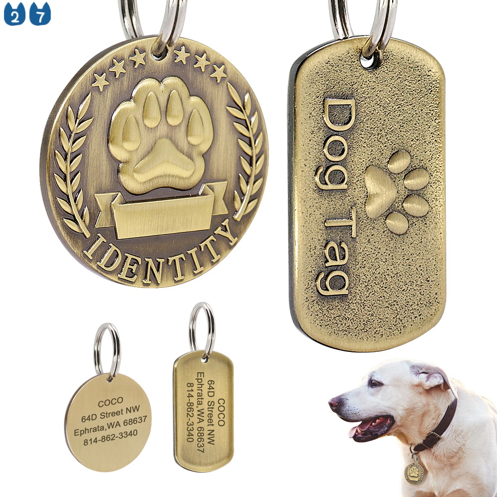 『27Pets』 Free Engraving Custom Dog ID Tag Personalized Anti-lost ...