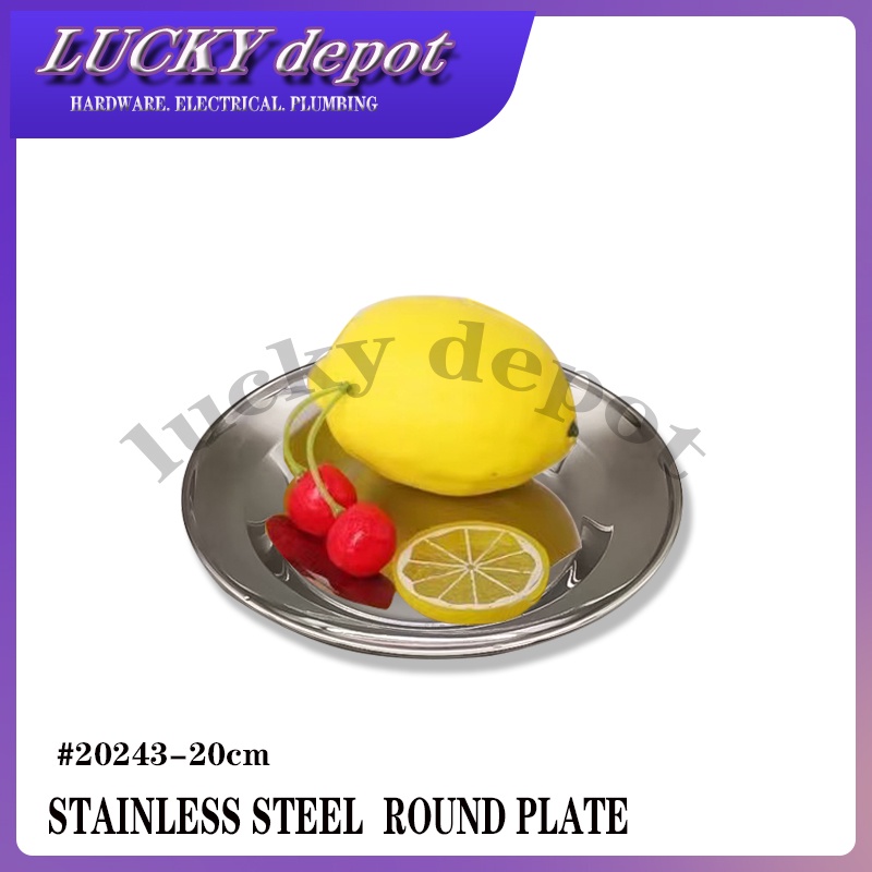20243 /20cm STAINLESS STEEL ROUND PLATE (UNIBEST) SOLD PER PIECE ...