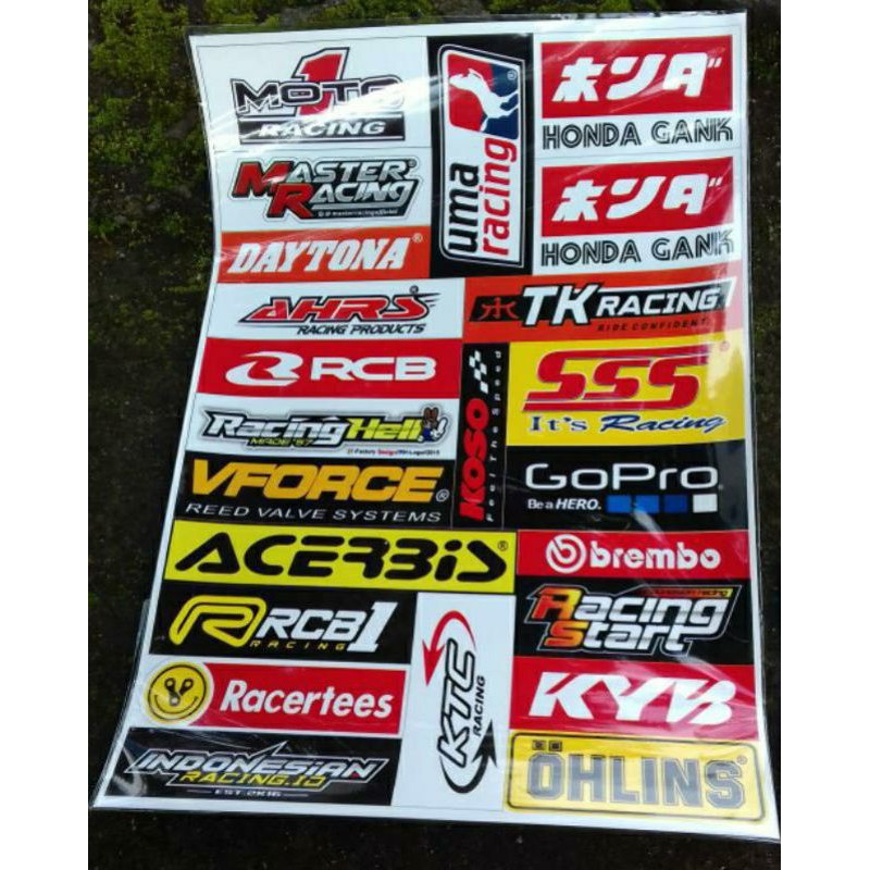 Sticker pack honda GANK/ RACERTESS/ SSS/ Motorcycle sticker/racing ...