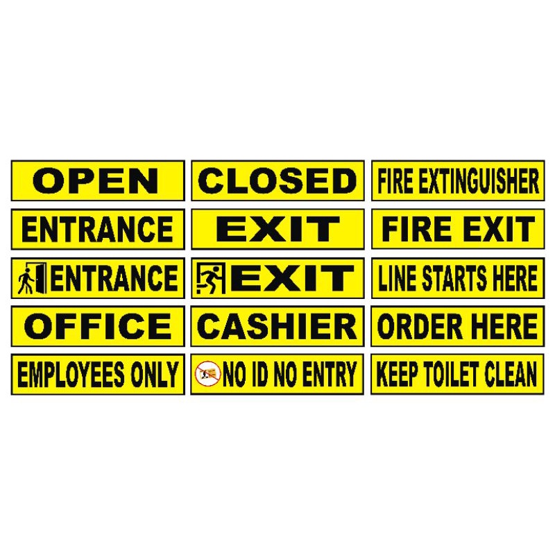 yellow signage establishment signage wall signage door signage wall ...