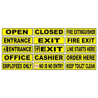 yellow signage establishment signage wall signage door signage wall ...