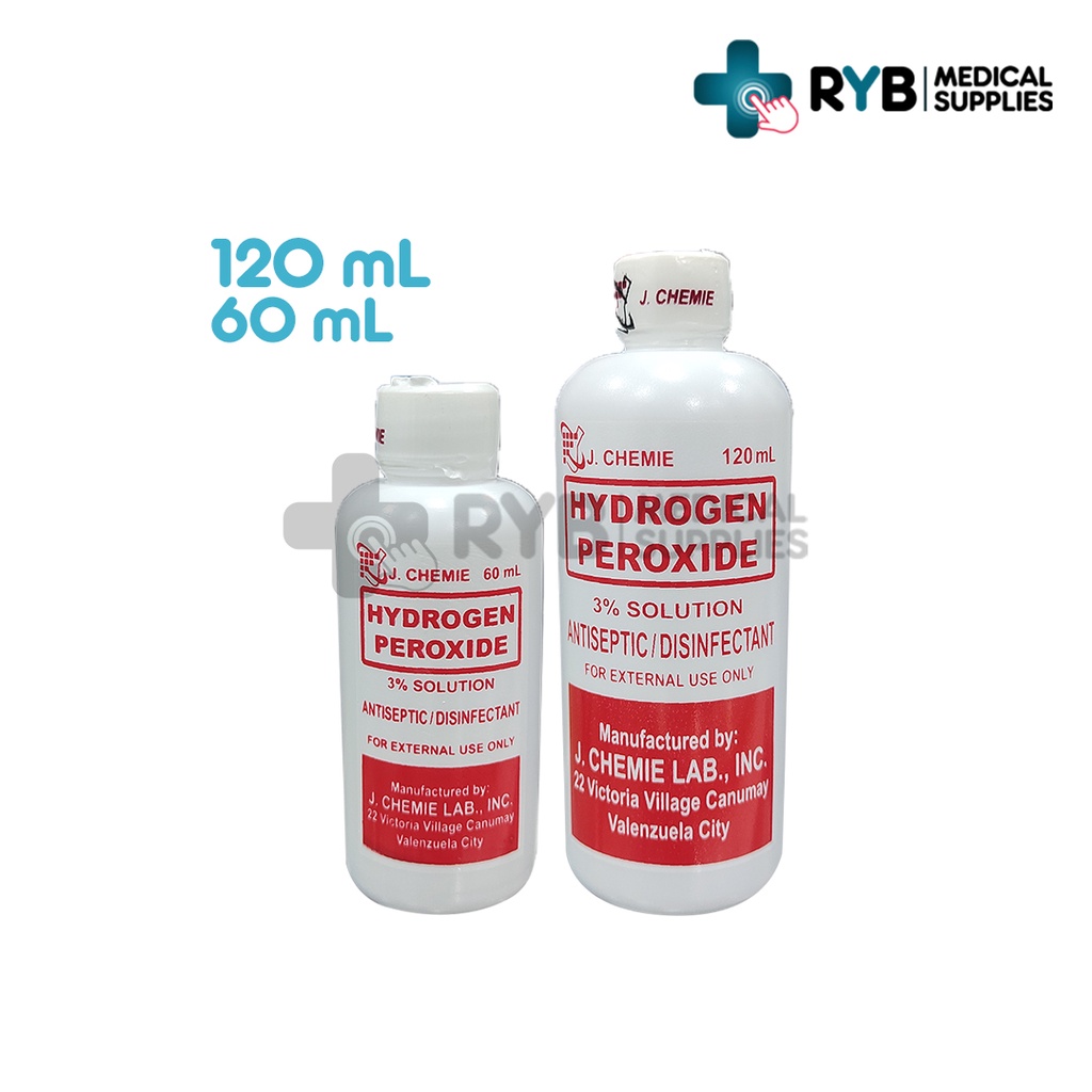 J.CHEMIE/AGUAPER Hydrogen Peroxide 3% (60ml & 120ml) Agua Oxinada ...