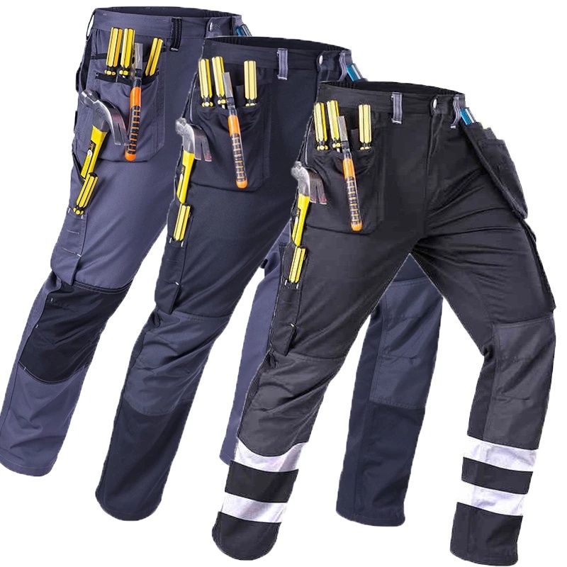 Cargo Pants Multi Pockets Mens Casual Working Pants Fashion Streetwear ...