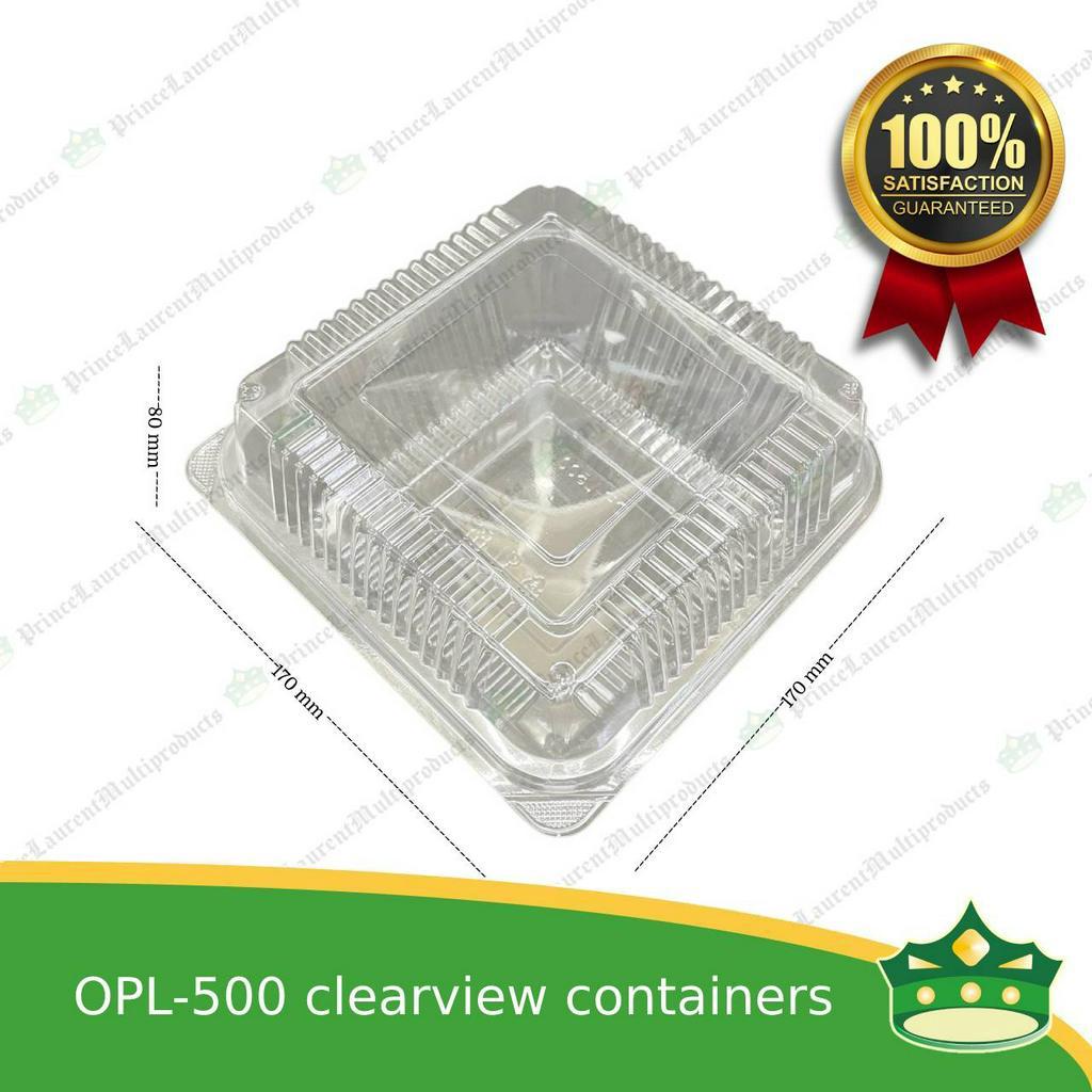 [50 pcs] clear clamshell OPL500 OPS clearview food containers for any food products, muffins ...