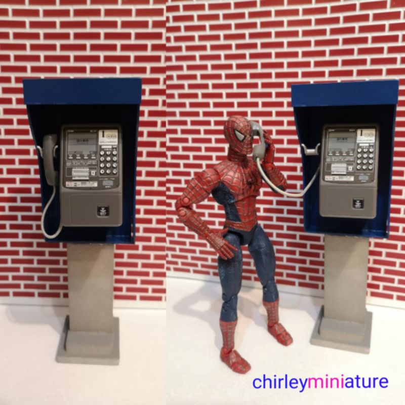 Toy Miniature public phone booth 1/12 / Miniature phone booth 1/12 ...
