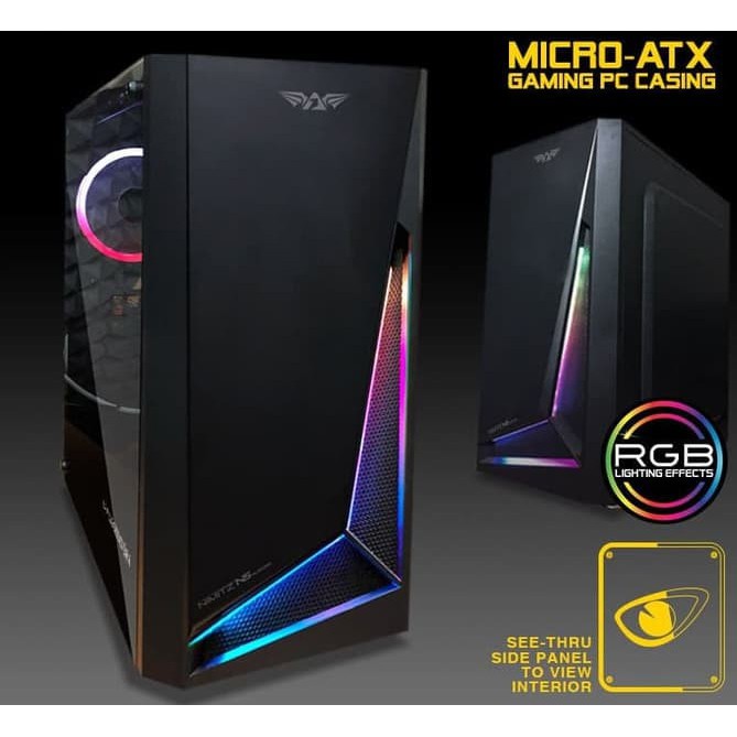 Armaggeddon Nimitz N5 Aurora (Black) Micro ATX Gaming PC Case | Shopee ...