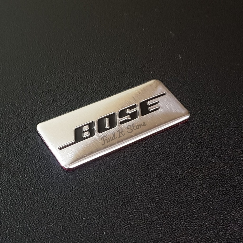 2Pcs 35x15mm 3D Aluminum Bose Badge Speaker Emblem Accessories with ...