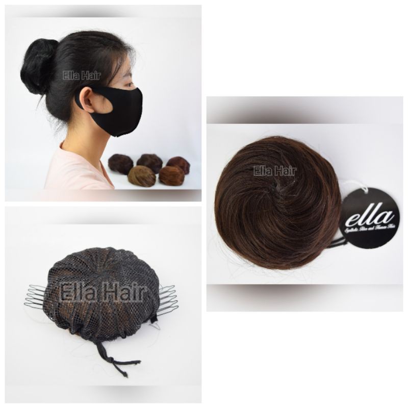 Fun bun Korean hair bun SNML3A7 Dark Brown | Shopee Philippines