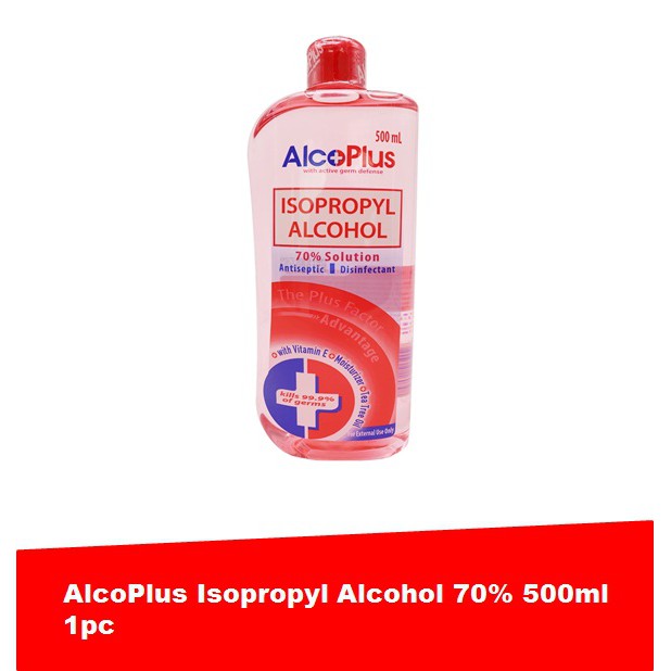 Alcoplus Isopropyl Alcohol 70% Solution 500ml x 1pc | Shopee Philippines