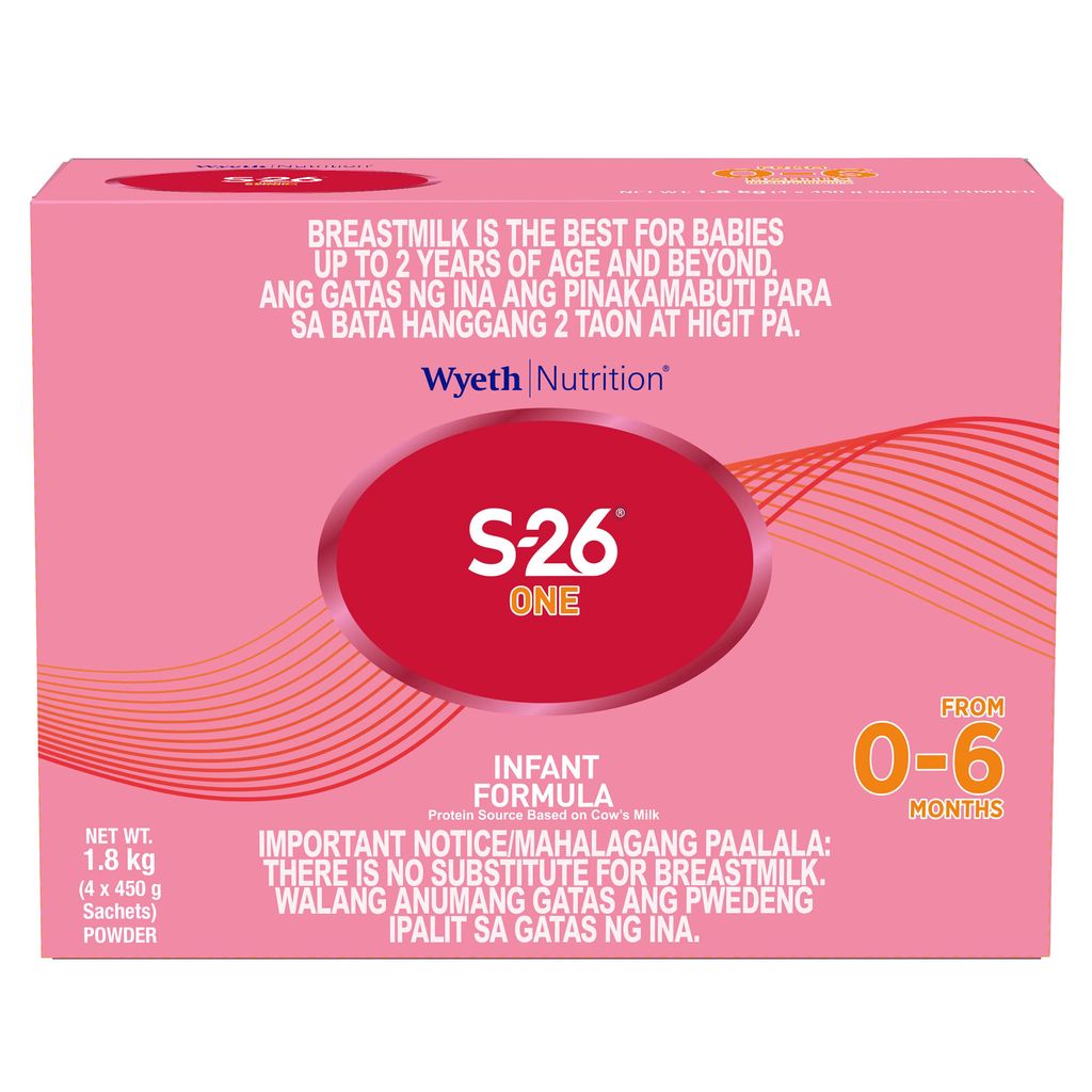 S-26 ONE Infant Formula for 0-6 Months Bag in Box 1.8kg | Shopee Philippines
