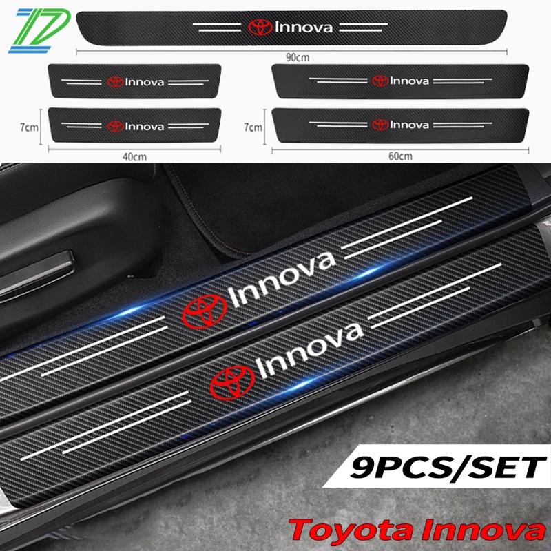 For Toyota Innova Carbon Fiber Car Door Sticker Protector Auto ...
