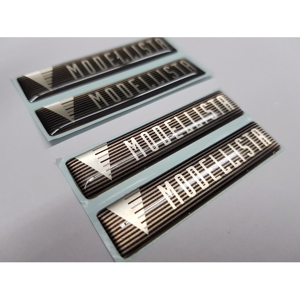 MODELLISTA EMBLEM EPOXY LOGO STICKER BADGE Bodykit Skirting Vellfire ...