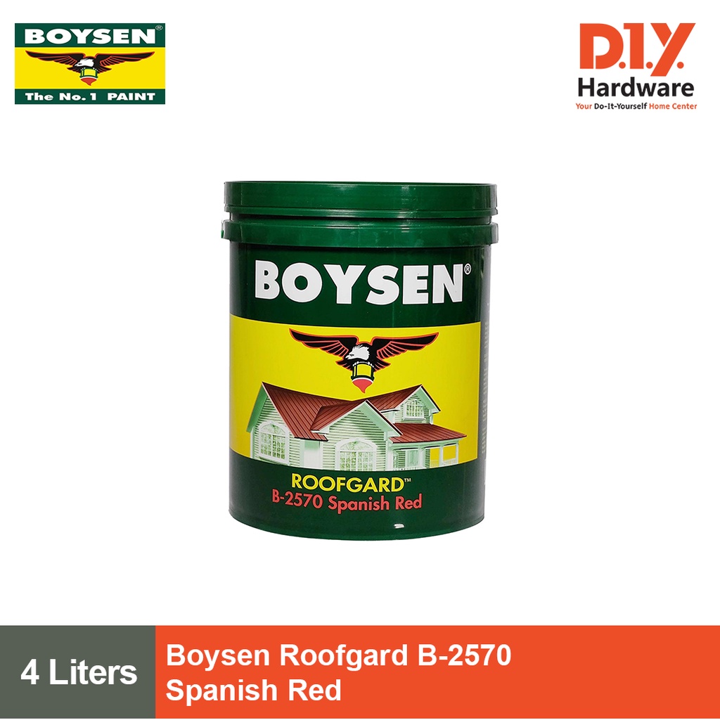 Boysen Paint Roofgard B-2570 Spanish Red 4 Liters | Shopee Philippines