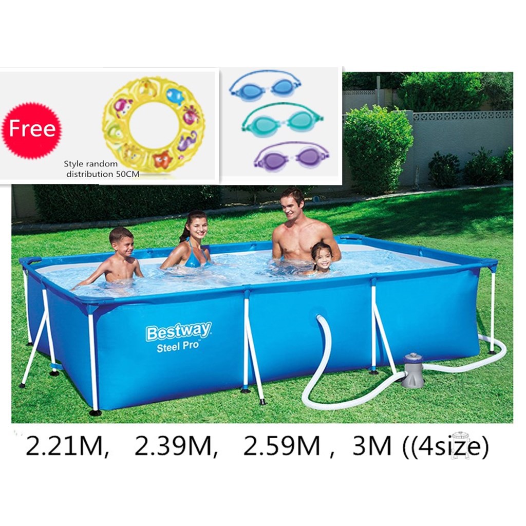 ACB Bestway Steel Pro Large Support Family Swimming Pool | Shopee ...