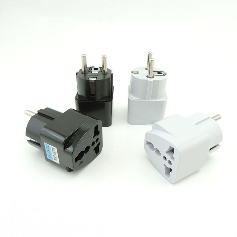 Universal DE Plug Adapter USA To Euro Europe Travel Wall AC Power ...