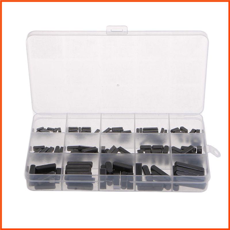 Zone 140 Pcs Key Stock Assortment Kit Parallel Drive Shaft Keys Set ...