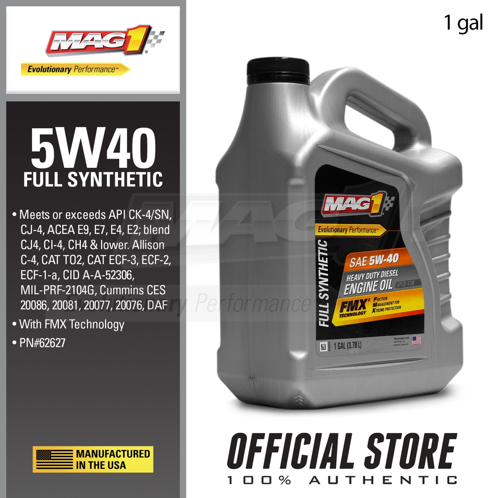 MAG 1 5W40 All Fleet Full Synthetic Oil 1 Gal 62627 | Shopee Philippines