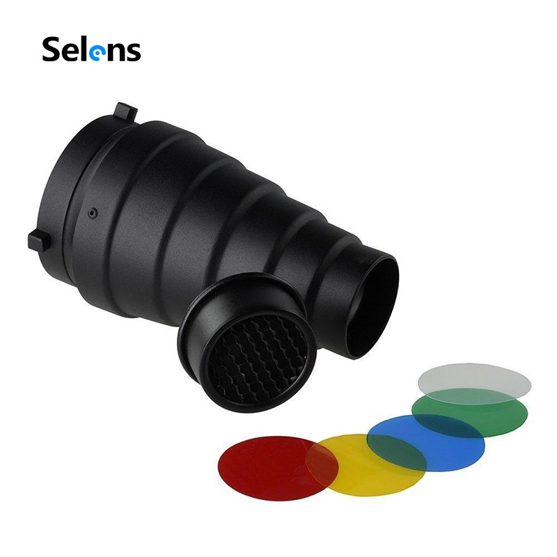Selens Conical Snoot with Honeycomb Grid for Studio Speedlite Camera ...