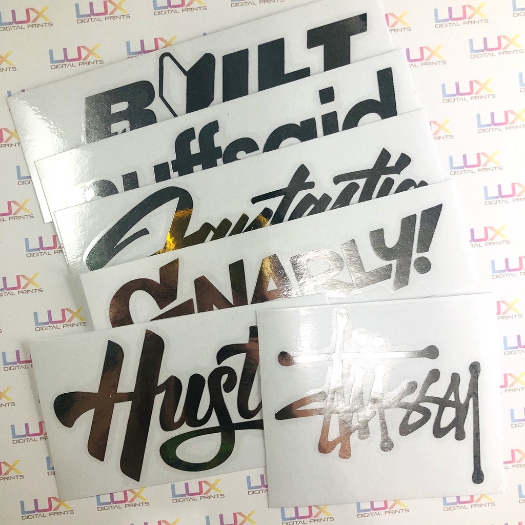 LUX SET 004 (6PCS) holographic Die-Cut Vinyl Sticker/Decal/car/motor ...