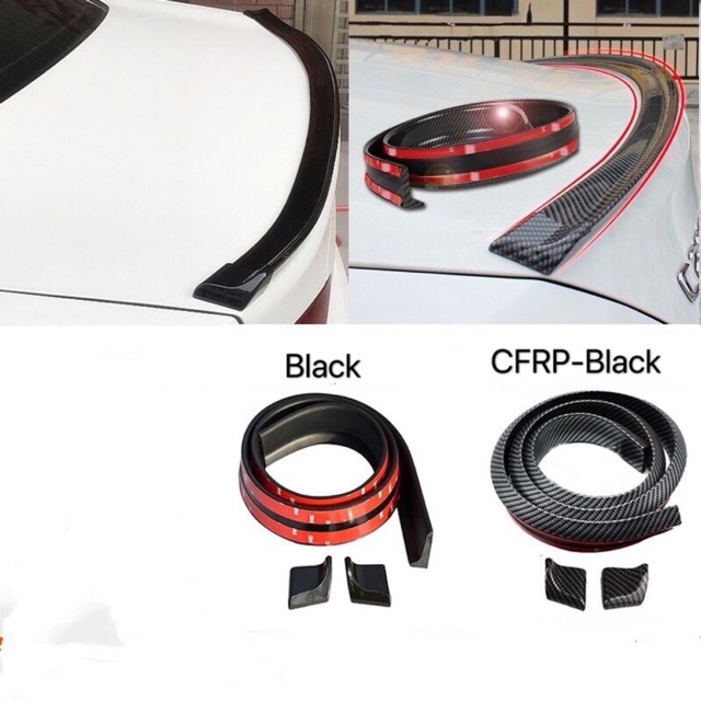 1.5M Universal Authentic Carbon Fiber/Rubber Duck Tail Rear Trunk ...