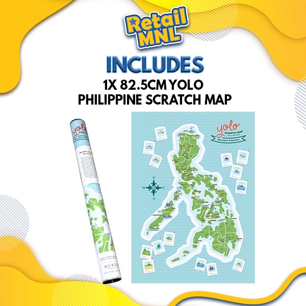 Retailmnl YOLO Mountains and Beaches Philippine Scratch Map | Shopee ...
