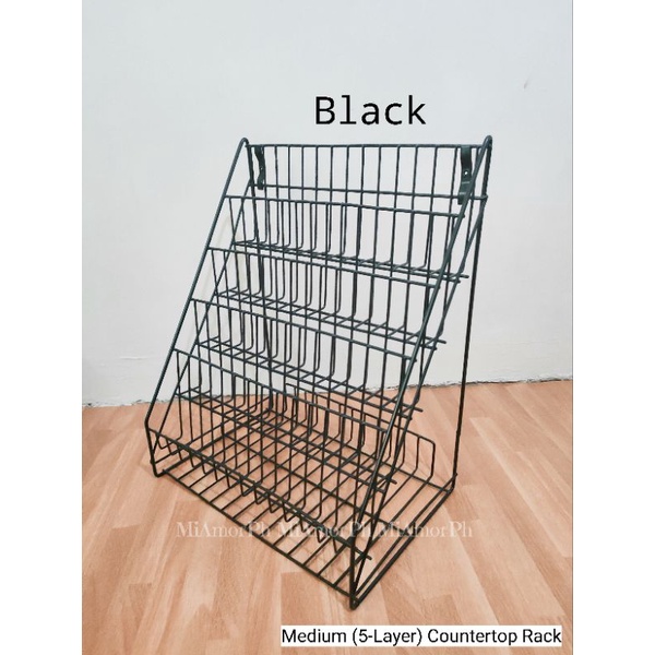 (MEDIUM) 5-LAYER COUNTER TOP STORE DISPLAY TABLE TOP CD BOOKSHELF METAL ...