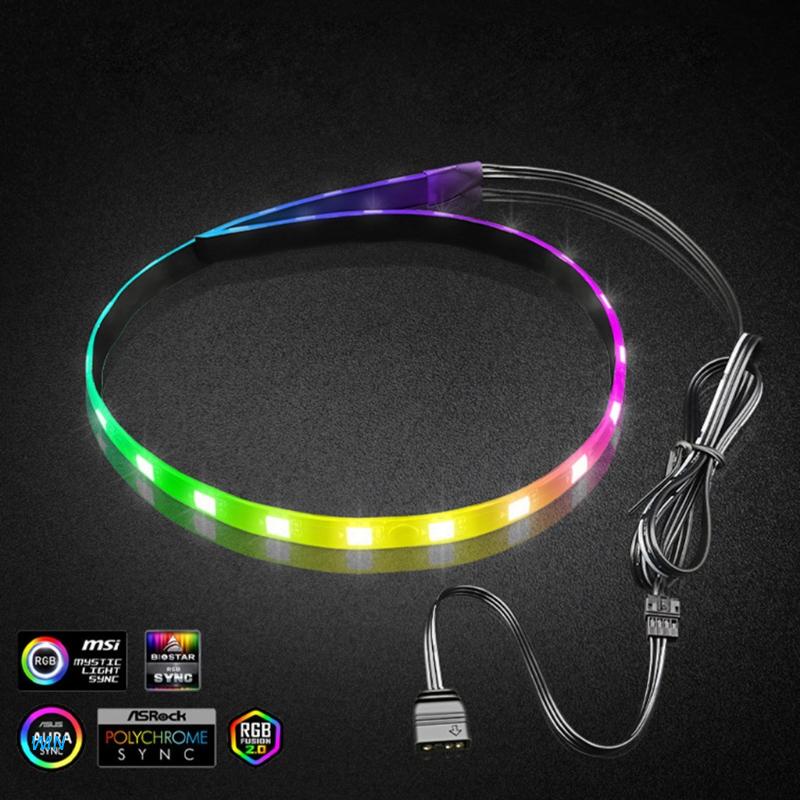 WIN Coolmoon LED Strip Lights Magnetic RGB Backlight PC Case Digital ...