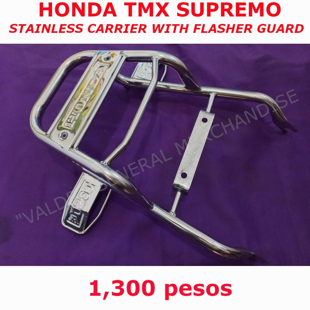 Honda TMX Supremo Stainless New Carrier with Flasher Guard, 1,300 ...