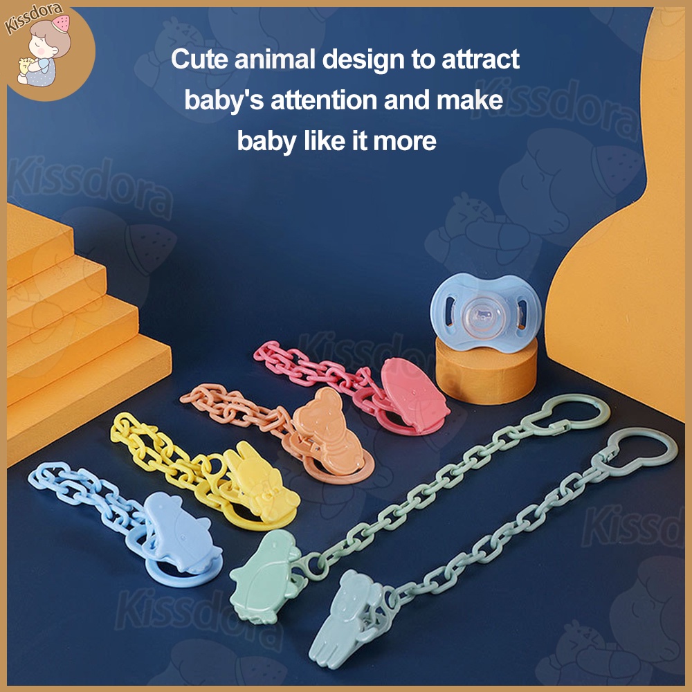Kissdora【COD】 cute shaped pacifier holder teether chain/ Anti-fall ...