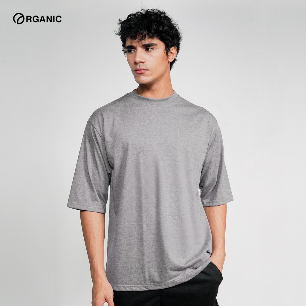 Organic Cotton Oversized Round Neck shirt for men Plain t shirt Tops ...