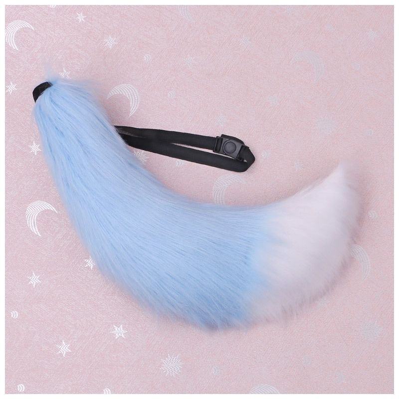 Long-haired fox tail cos ear beast ear cosplayJK tail simulation tail ...
