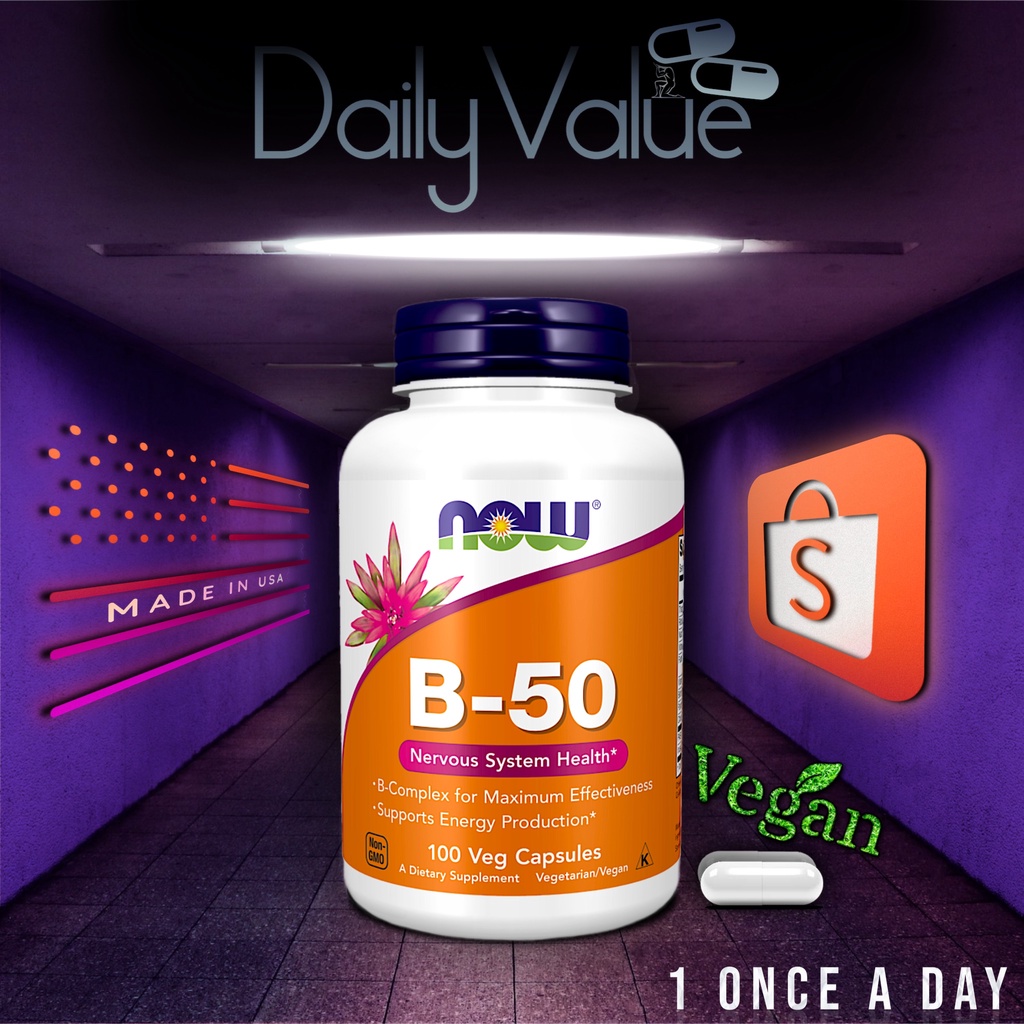 B Complex Vitamins/Vitamin B-Complex B-50/B-100 by NOW FOODS | Shopee ...