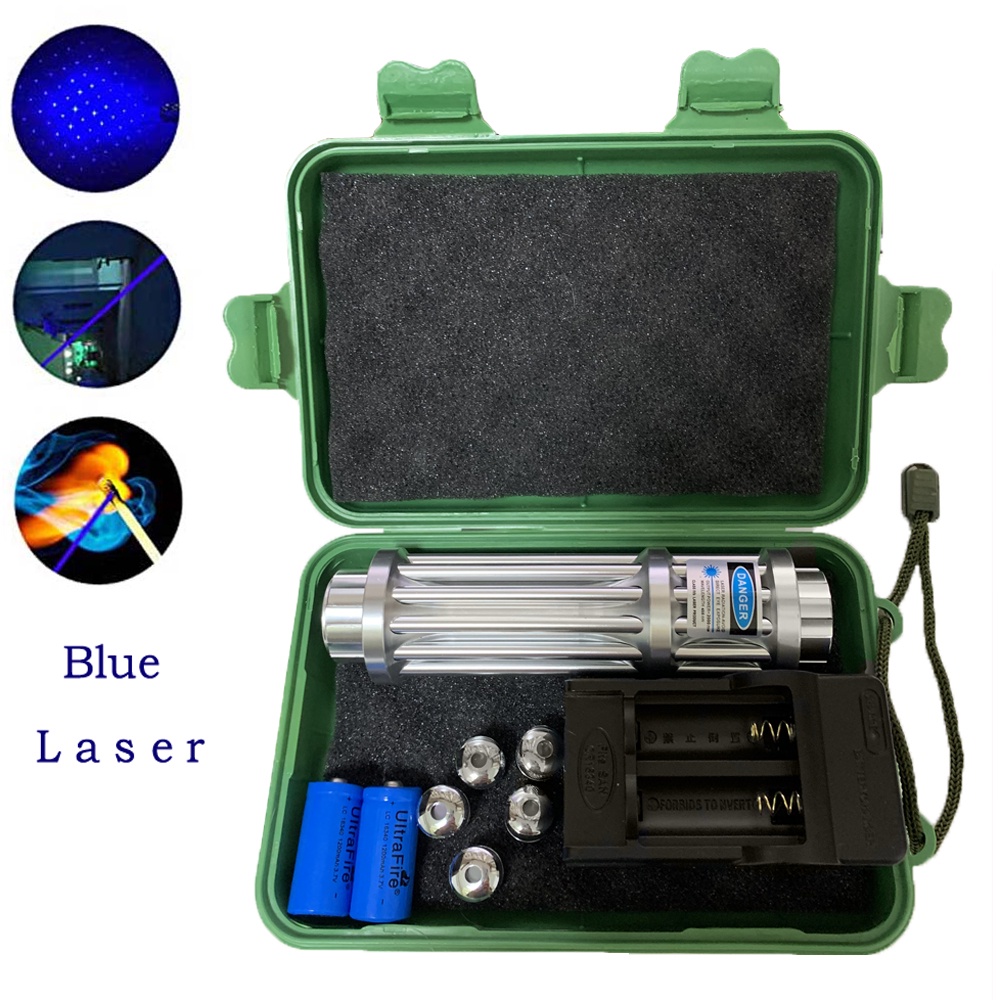 Blue Laser Torch Hight Powerful 450nm 10000m Focusable Laser Light ...