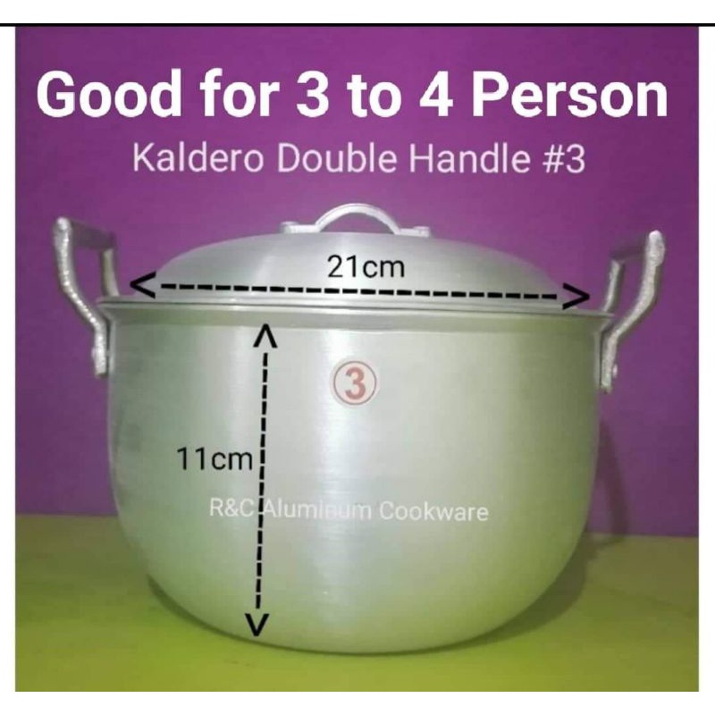Kaldero #3 Double Handle ( 21cm Diameter, 11cm Height) | Shopee Philippines