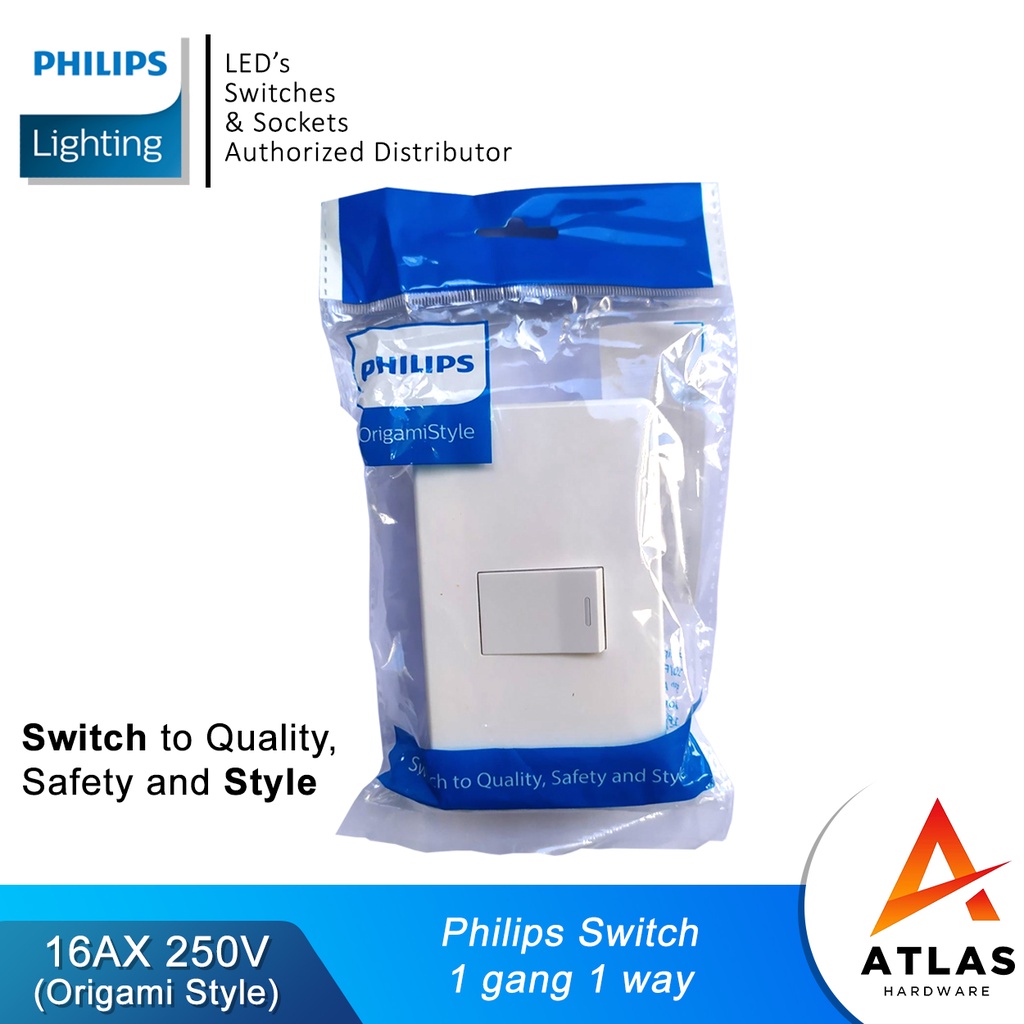 Philips Switch Origami Style 1gang 1way Switch | Shopee Philippines