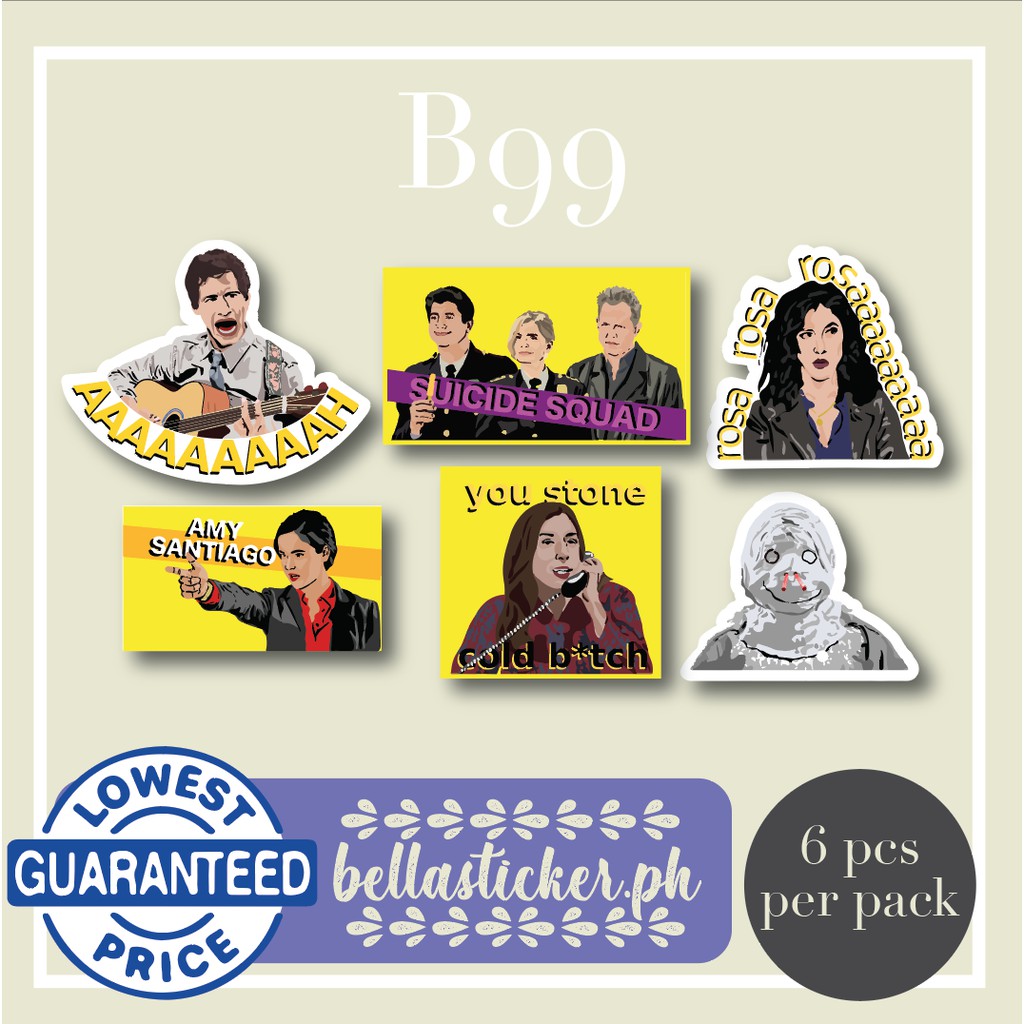 *WATERPROOF LAMINATED* BROOKLYN NINE-NINE STICKER PACK, BROOKLYN 99 ...