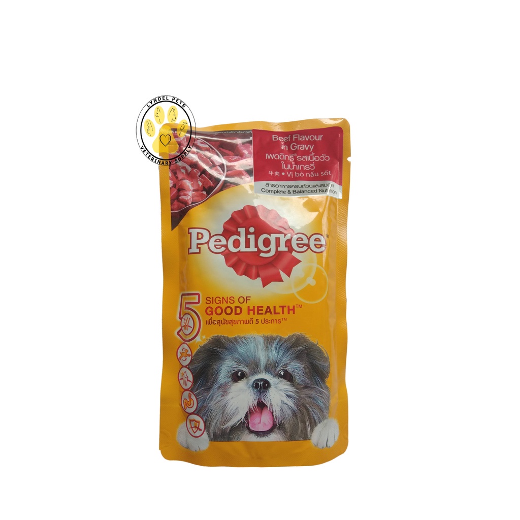 Pedigree Wet Food BEEF Pouch/Sachet (130 g) | Shopee Philippines