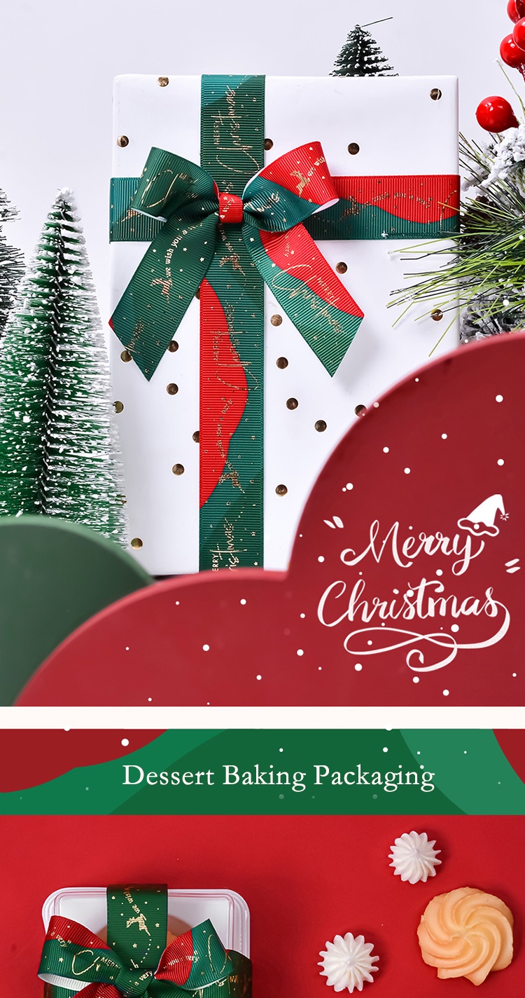 9metres/roll Christmas Ribbon 9mm 16mm 25mm Ribbons for Xmas Gifts DIY ...